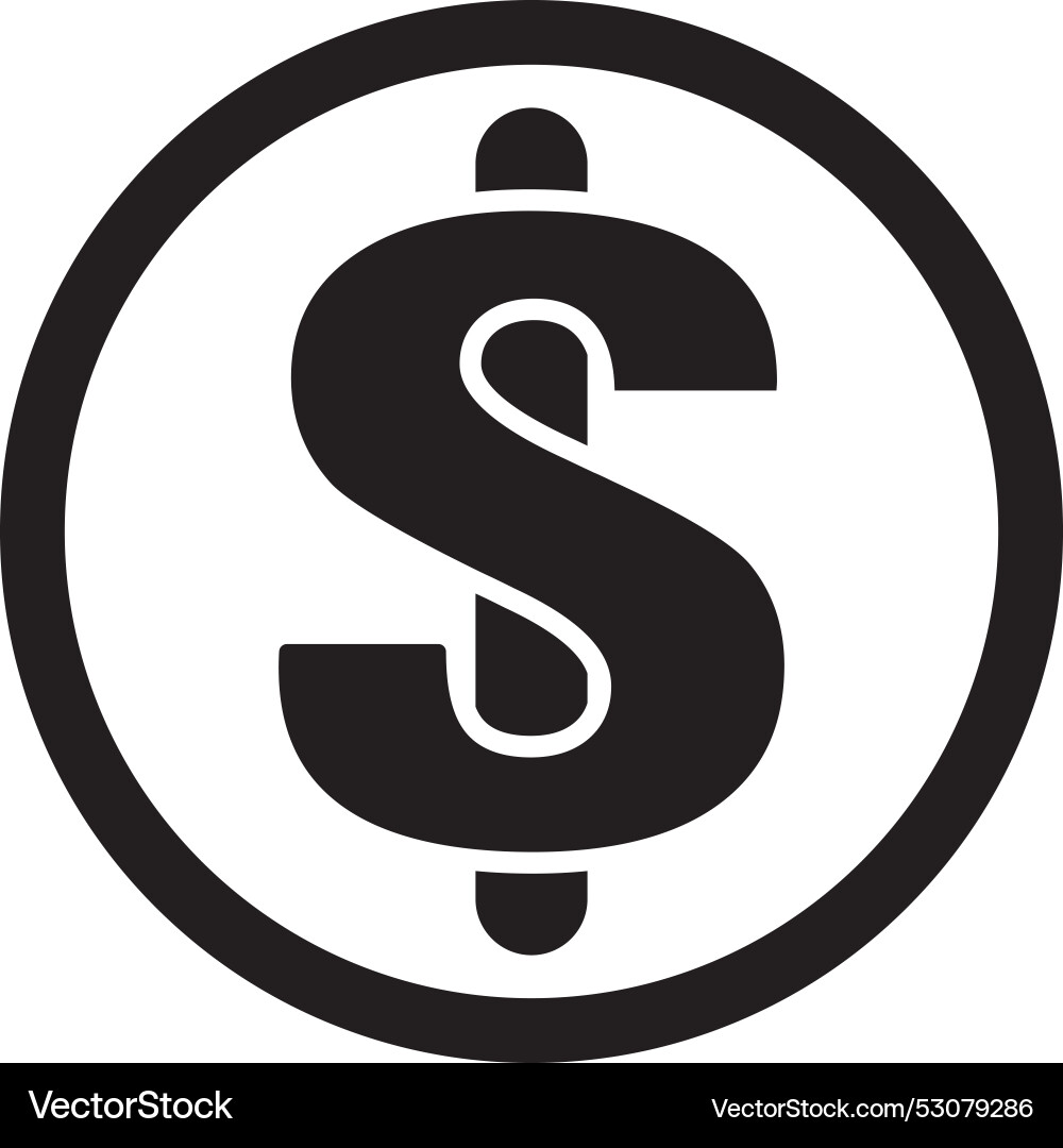 Dollar icon symbol design template isolated Vector Image