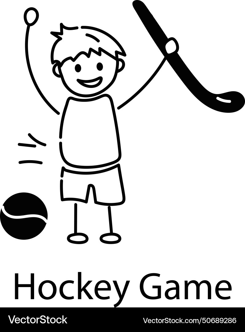 Hockey game Royalty Free Vector Image - VectorStock