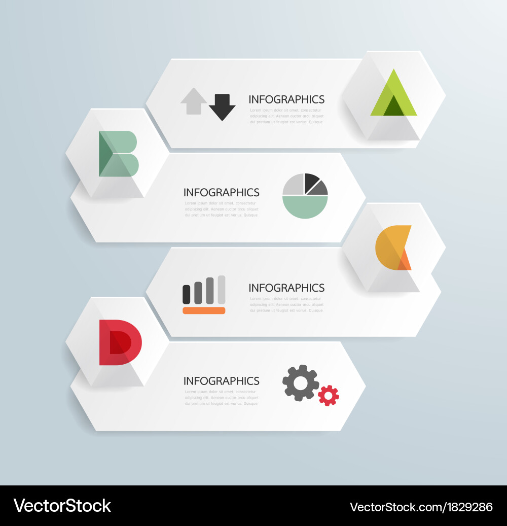 Modern design minimal style infographic template Vector Image