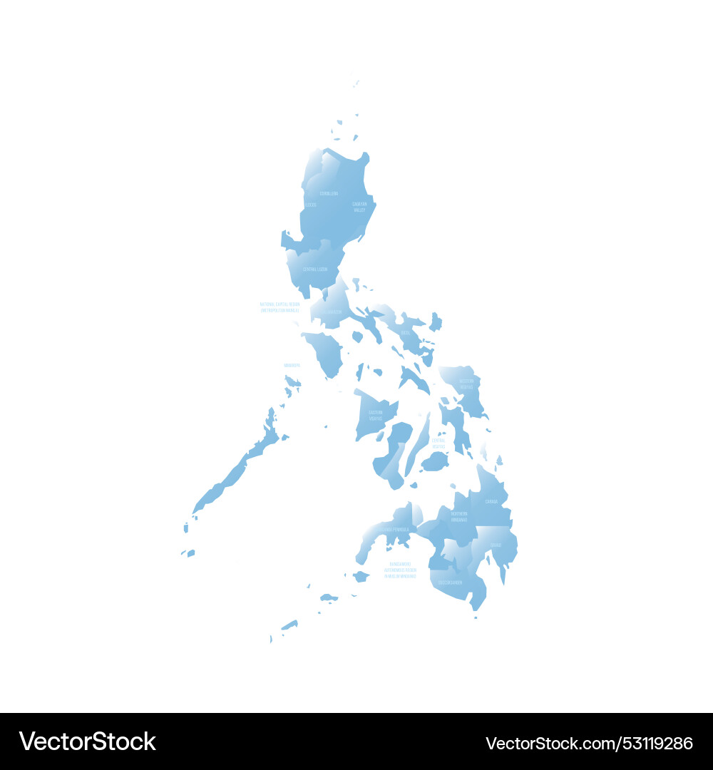 Philippines political map of administrative Vector Image