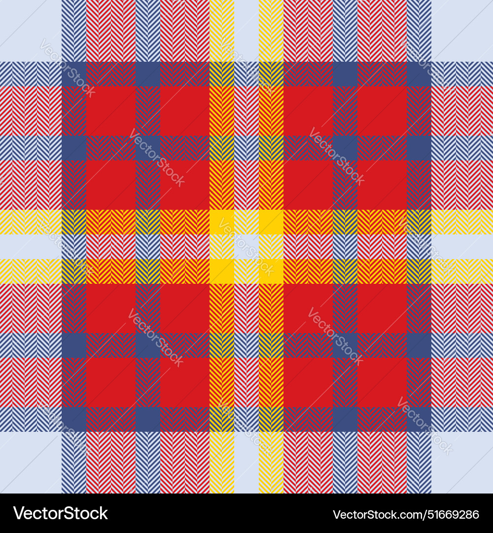 Plaid check pattern seamless fabric texture Vector Image