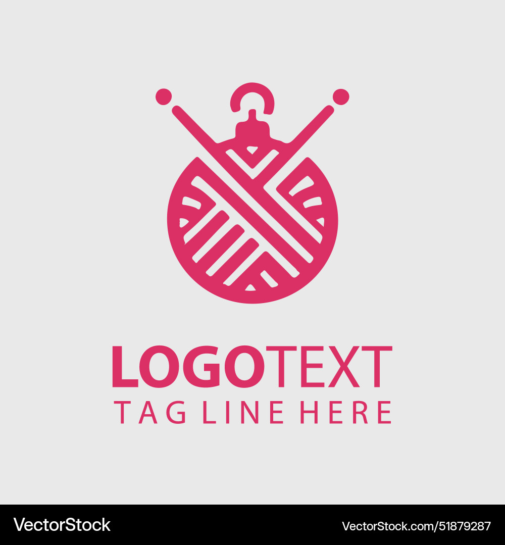 Knitting logo Royalty Free Vector Image - VectorStock