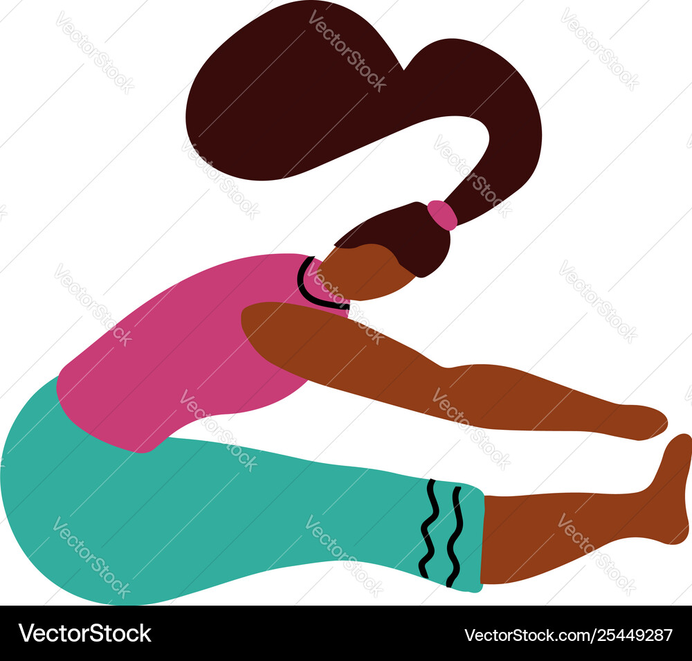 Seated Toe Touch Stretch Royalty Free Vector Image