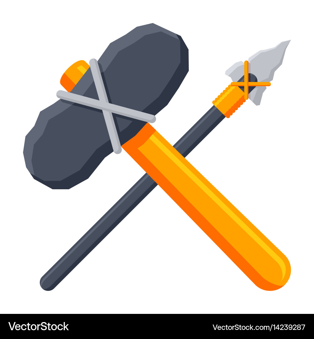 Stone tools icon Royalty Free Vector Image - VectorStock