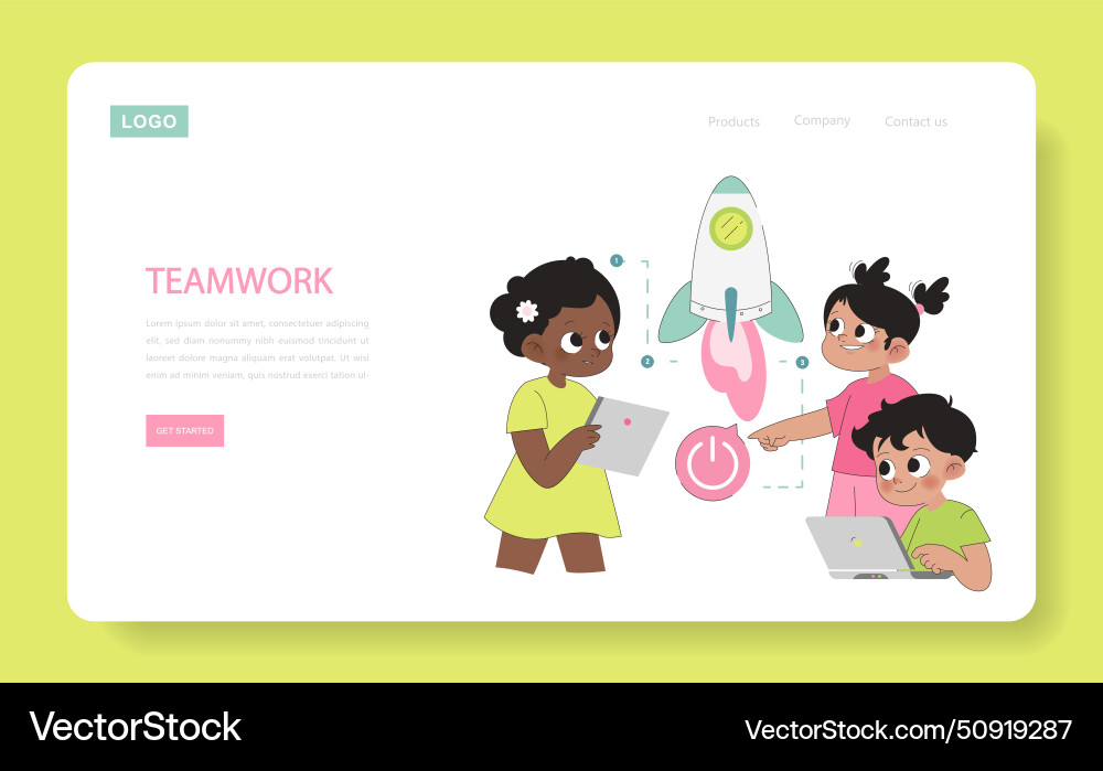 Teamwork concept Royalty Free Vector Image - VectorStock