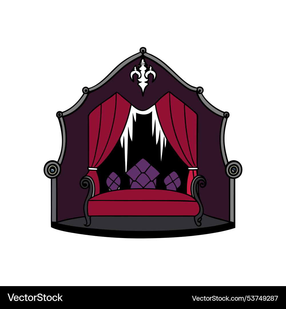 Viktorianische Vampire Lair mit reichem Samt Vektorbild