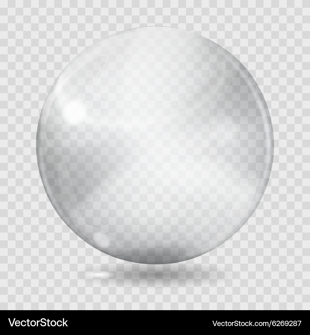 White transparent glass sphere Royalty Free Vector Image