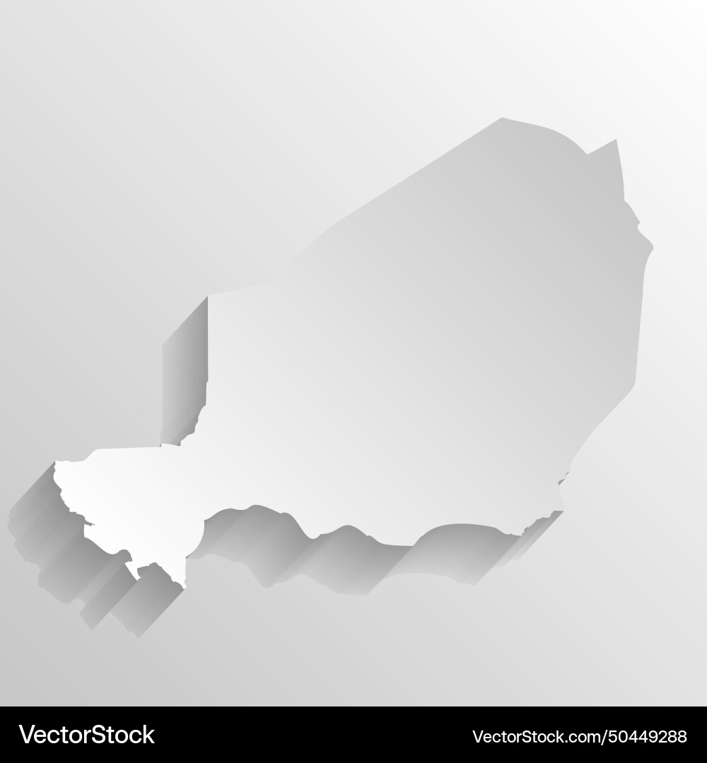 Niger country map silhouette Royalty Free Vector Image
