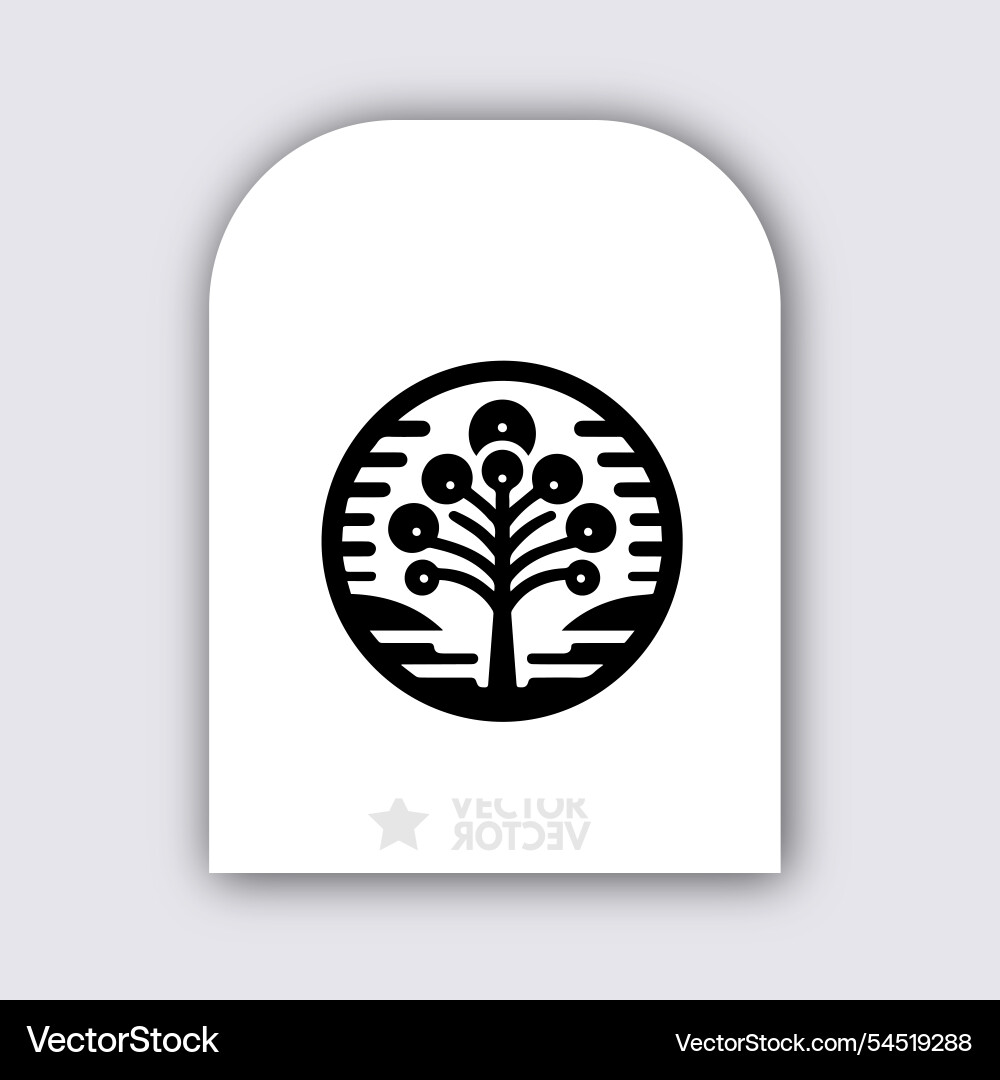 Pinienbaum-Symbol-Feier-Logo Lizenzfreies Vektorbild