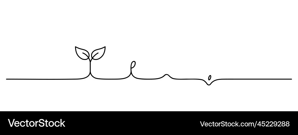 Planting steps lineart bottom line black linear Vector Image