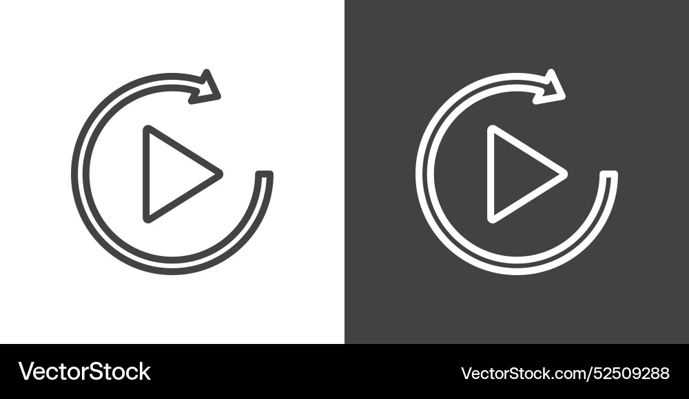 Replay icon Royalty Free Vector Image - VectorStock