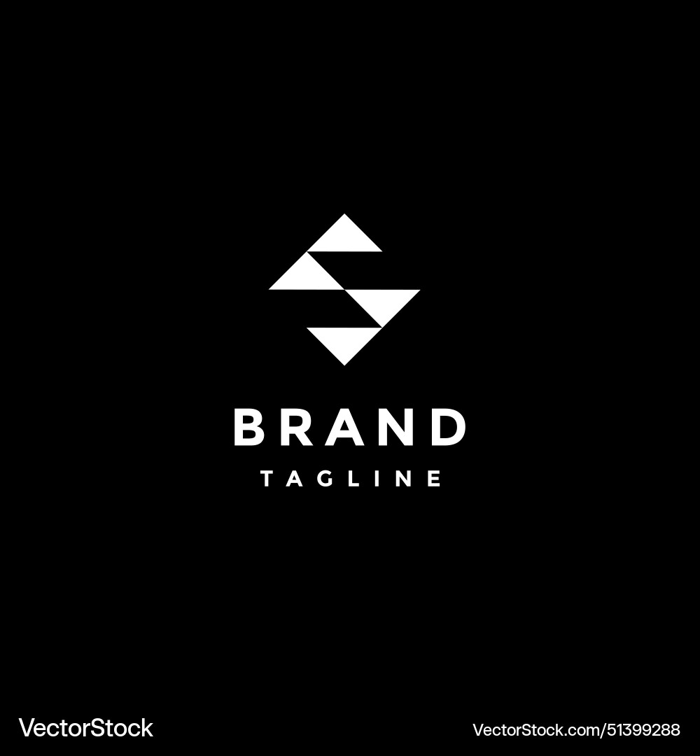 Simple geometry letter s logo design Royalty Free Vector