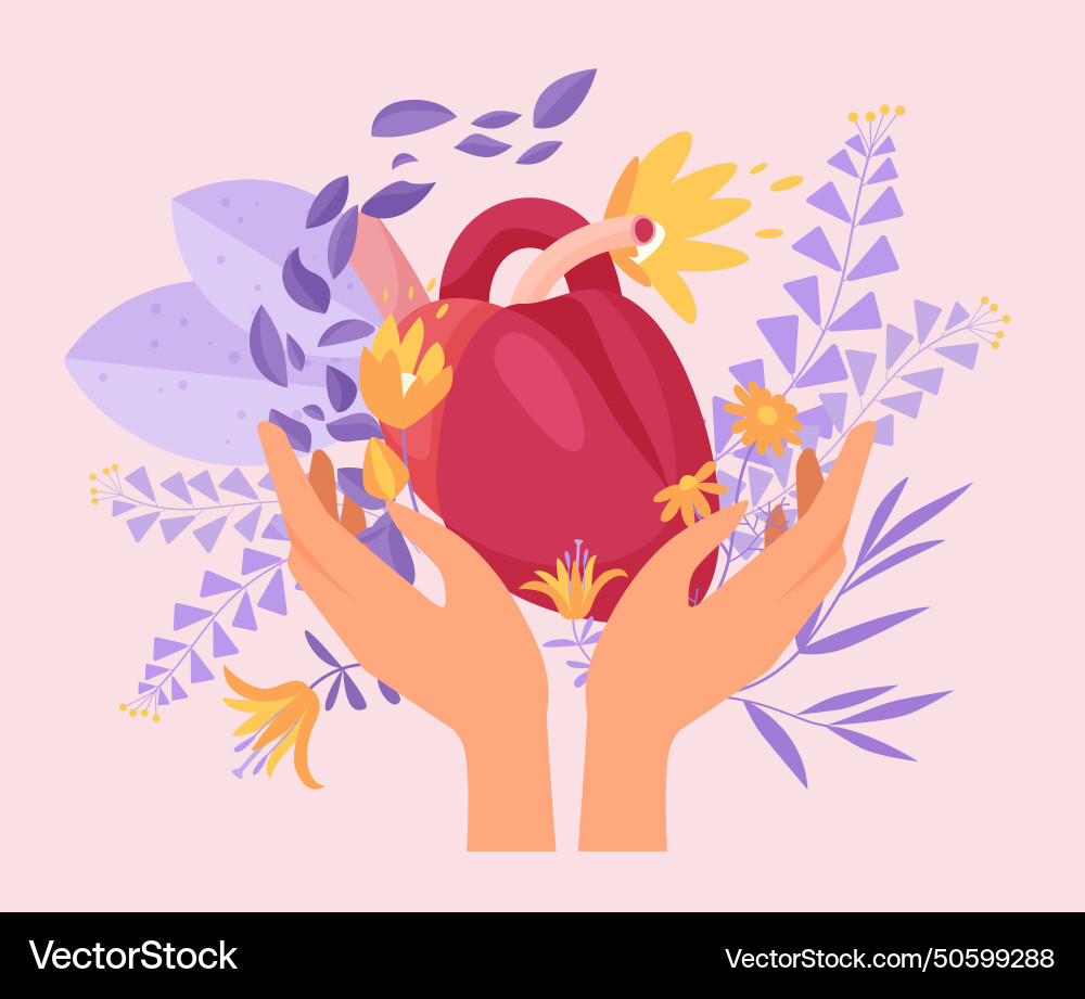 Support and care for cardiovascular health Vector Image