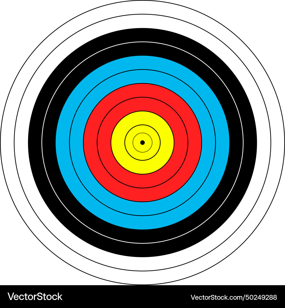 Target Shooting Circle with Bullseye Royalty Free Vector