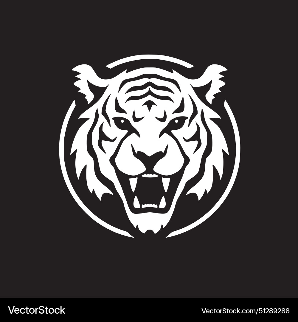 Tiger - minimalist and simple silhouette Vector Image