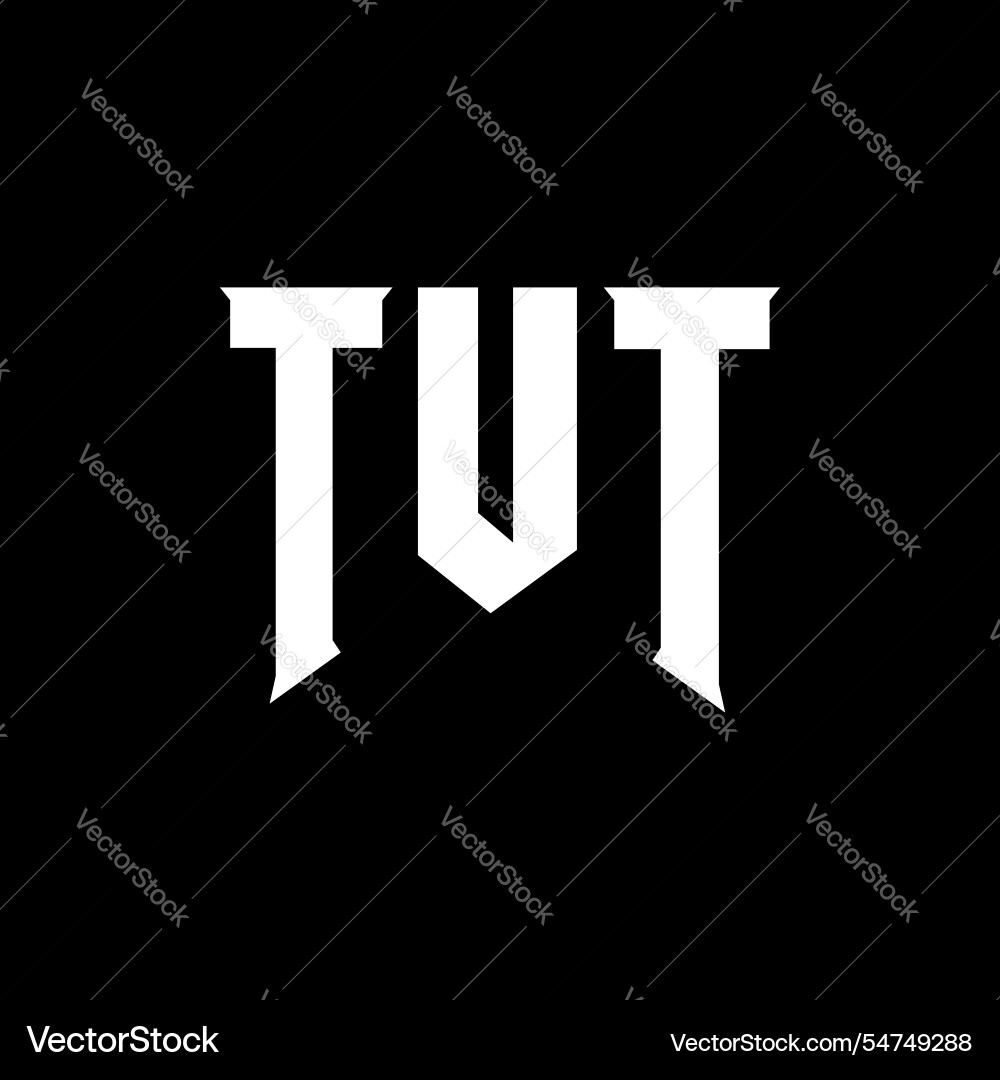 Tut letter logo design for technology company Vector Image
