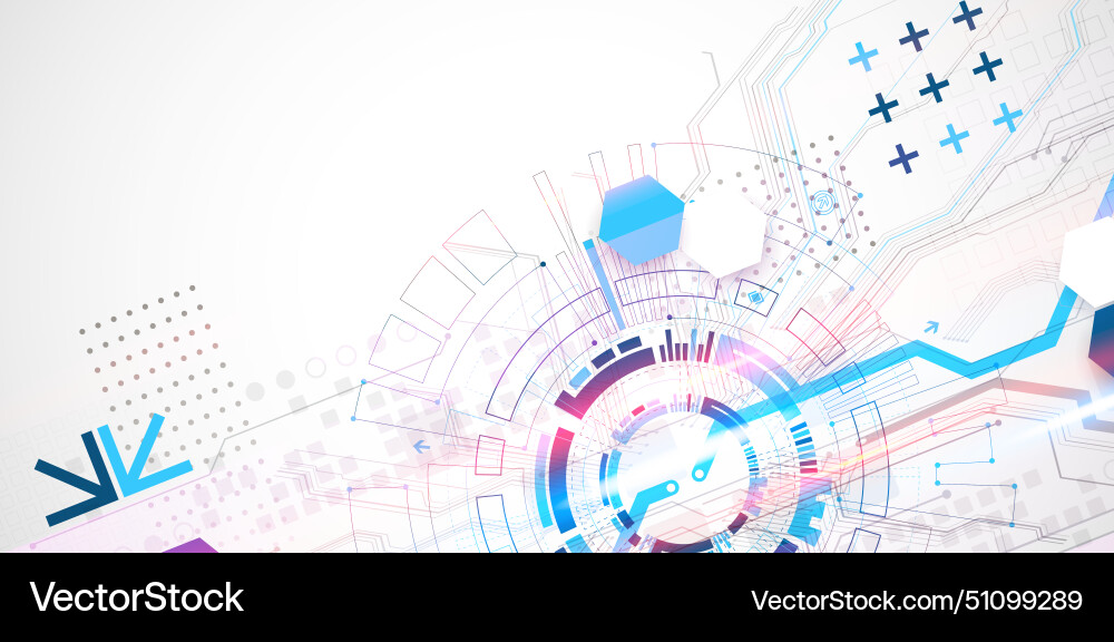 Abstract background on a technological theme Vector Image