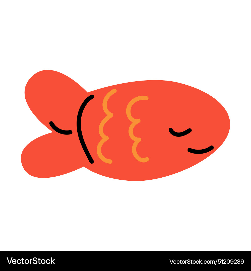 Cartoon dog fish toy Royalty Free Vector Image