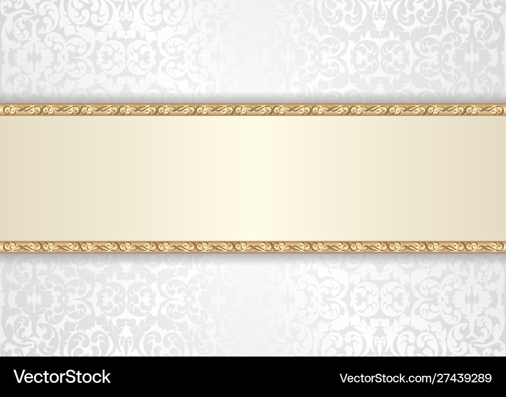 Decorative background with golden ornaments Vector Image
