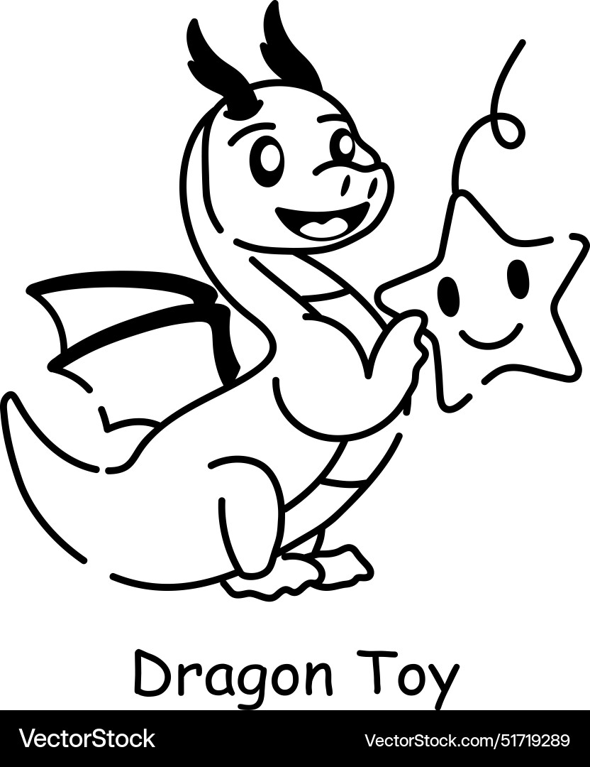 Dragon toy Royalty Free Vector Image - VectorStock