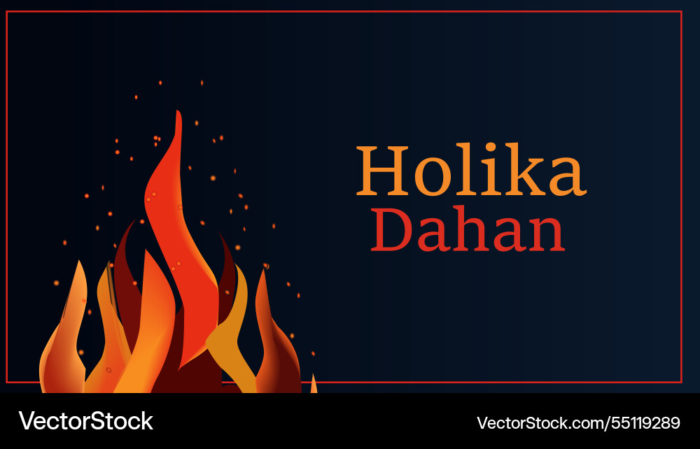 Holika dahan fire Royalty Free Vector Image - VectorStock