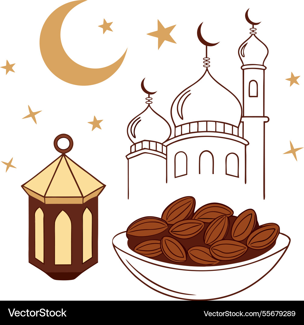 Ramadan element designs Royalty Free Vector Image