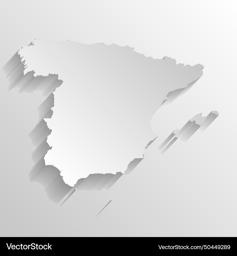 Spain country map silhouette Royalty Free Vector Image