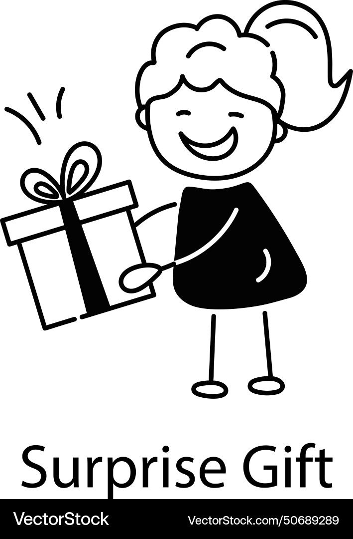 Surprise gift Royalty Free Vector Image - VectorStock