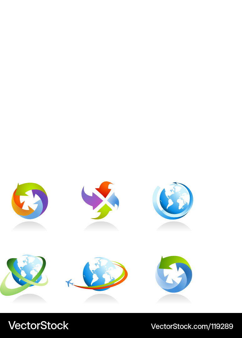 Travel Direction Icons Royalty Free Vector Image