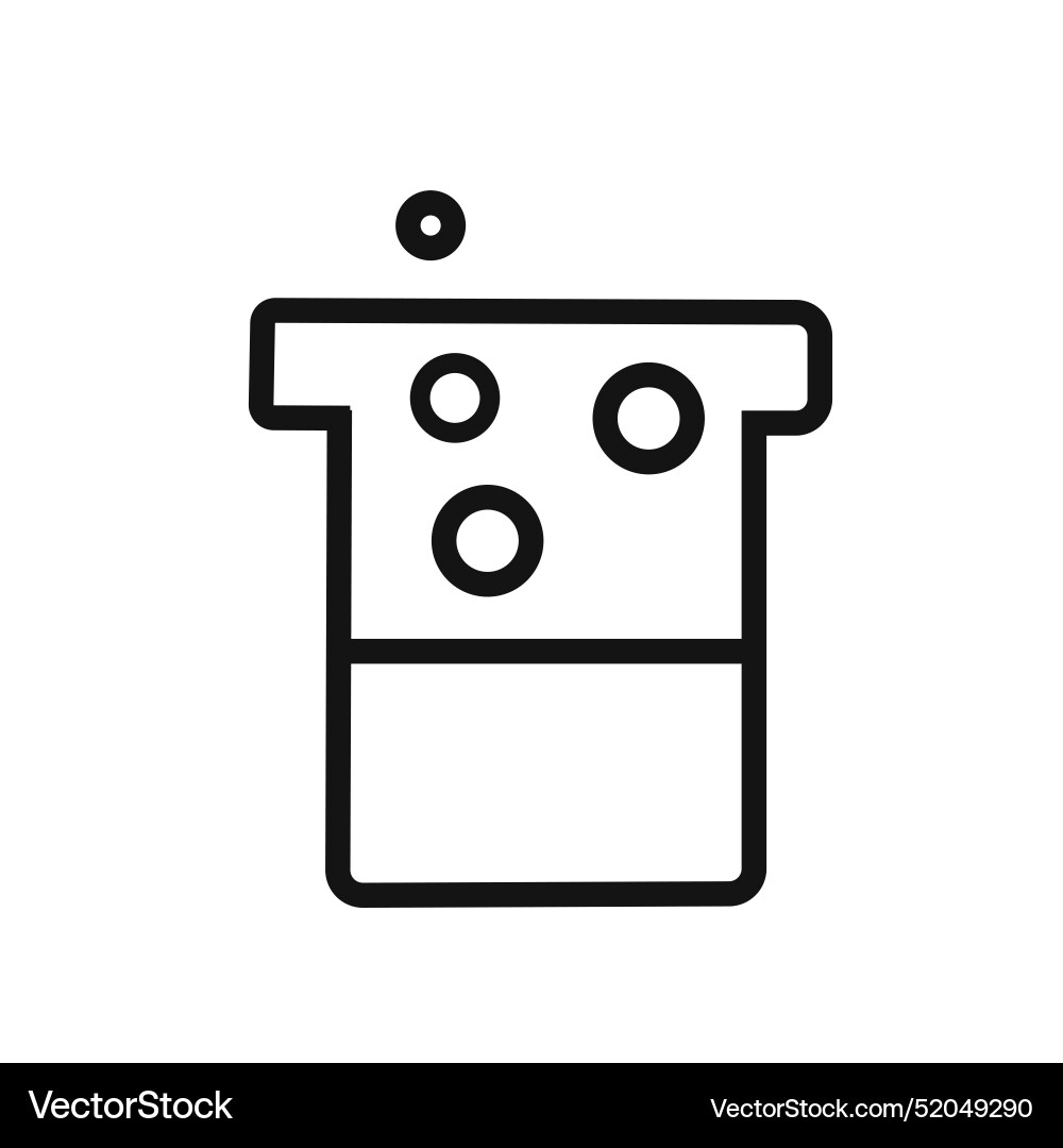 Chemistry icon linear graphics sign Royalty Free Vector