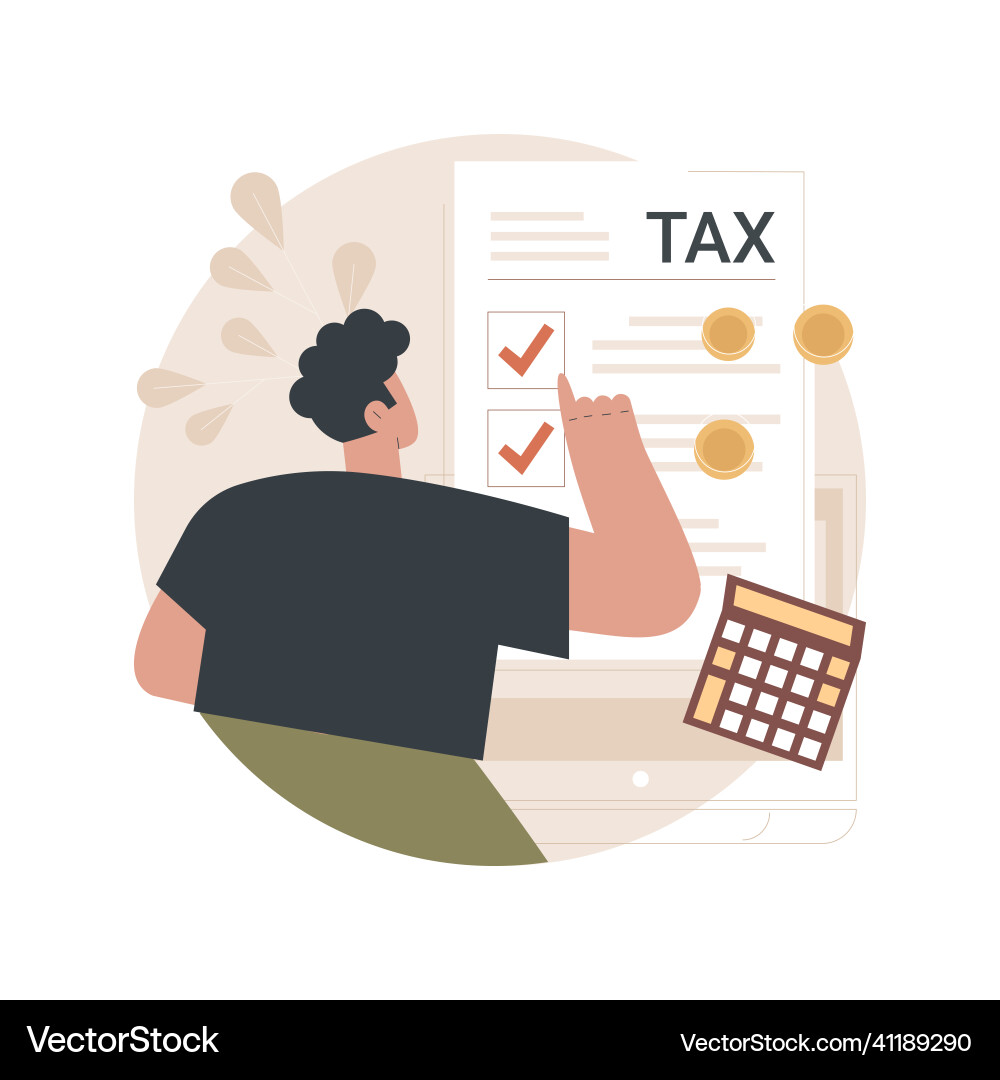 Filing the taxes abstract concept Royalty Free Vector Image