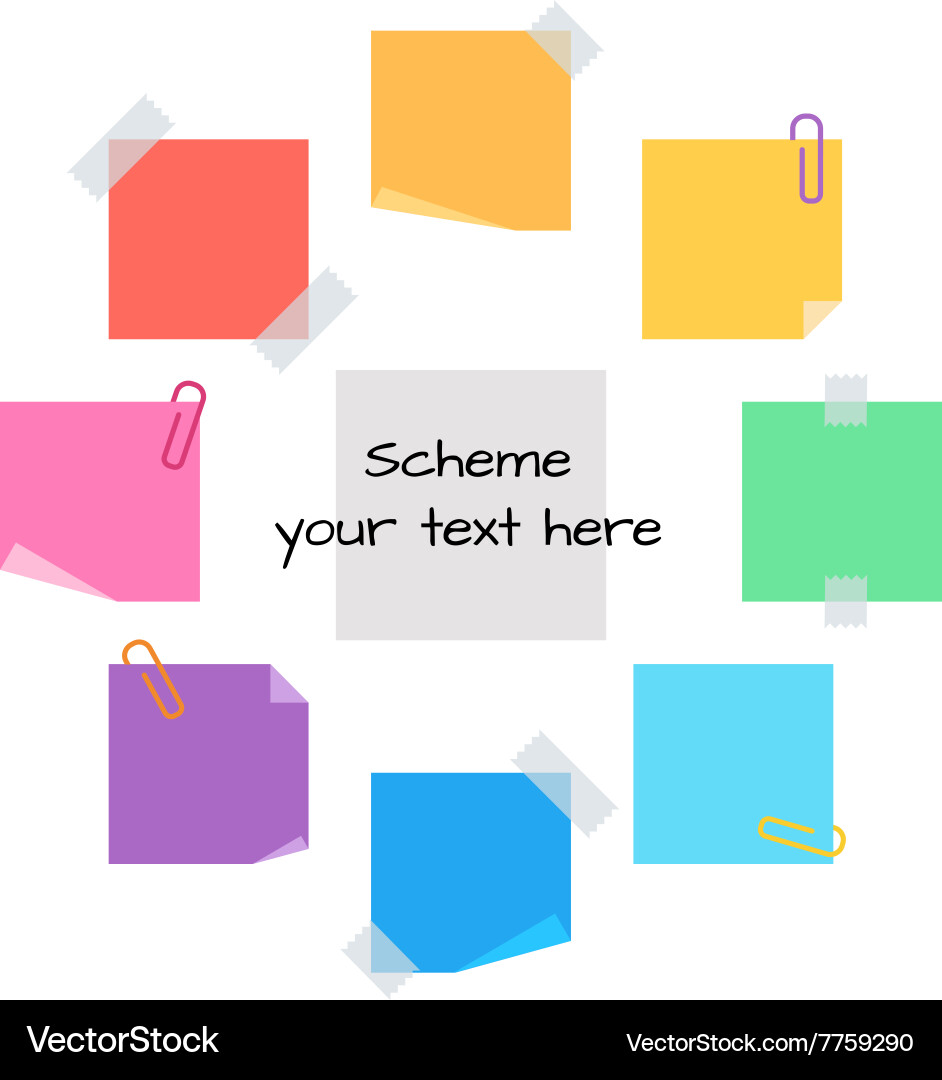 Information circle sticky note paper Royalty Free Vector