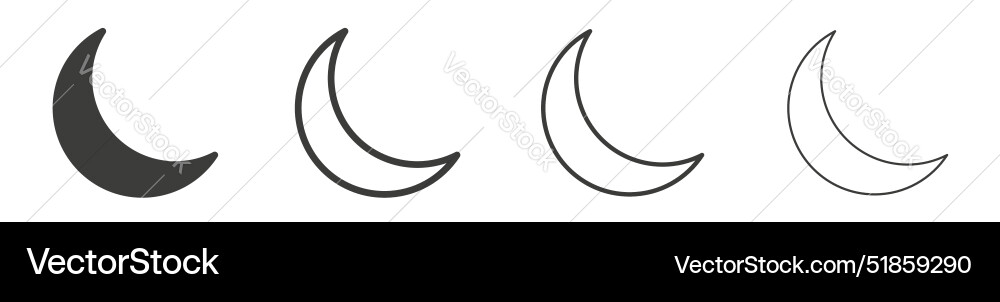 Moon icon Royalty Free Vector Image - VectorStock