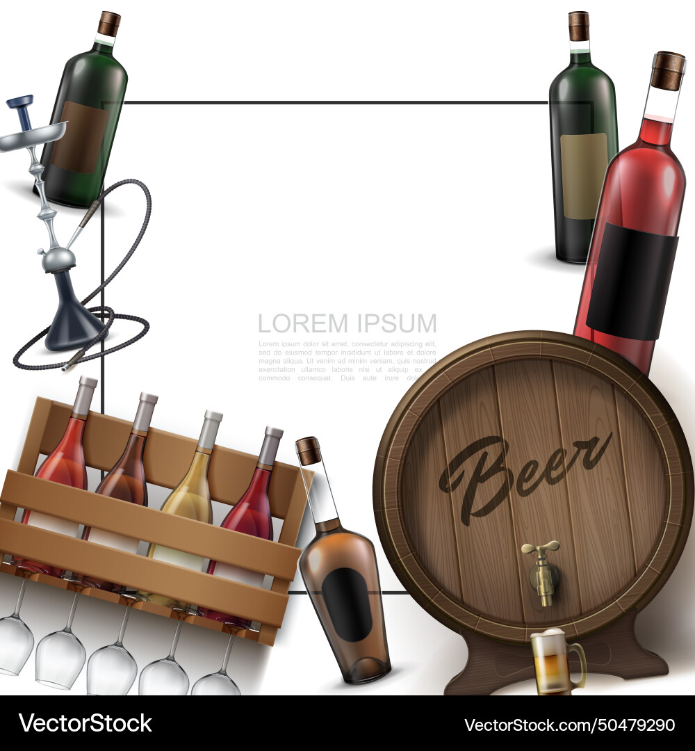 Realistic bar elements template Royalty Free Vector Image