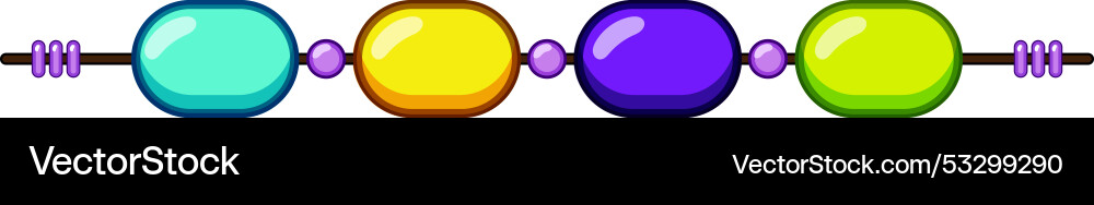 Thread friendship bracelet cartoon Royalty Free Vector Image