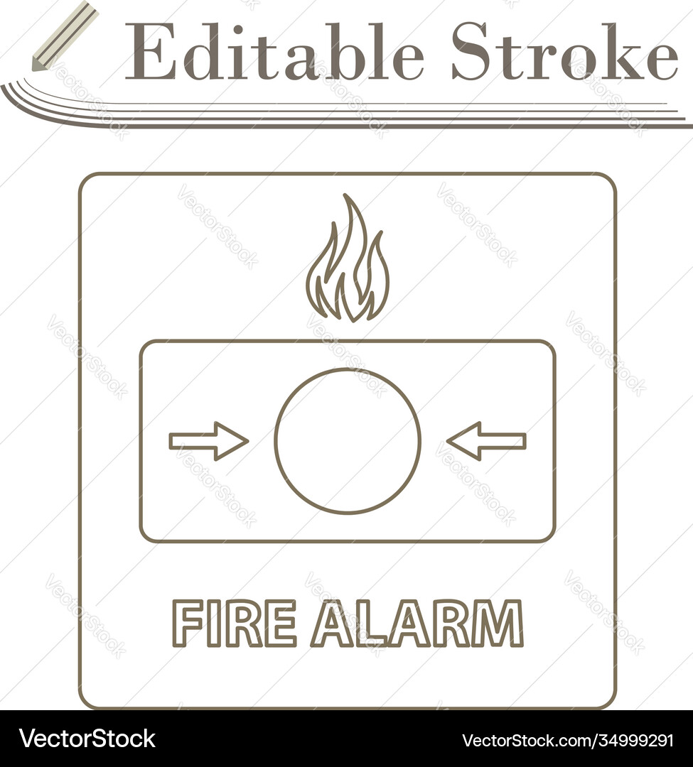 Fire alarm icon Royalty Free Vector Image - VectorStock