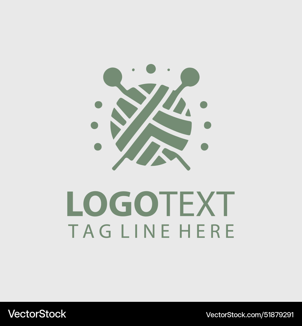 Knitting logo Royalty Free Vector Image - VectorStock