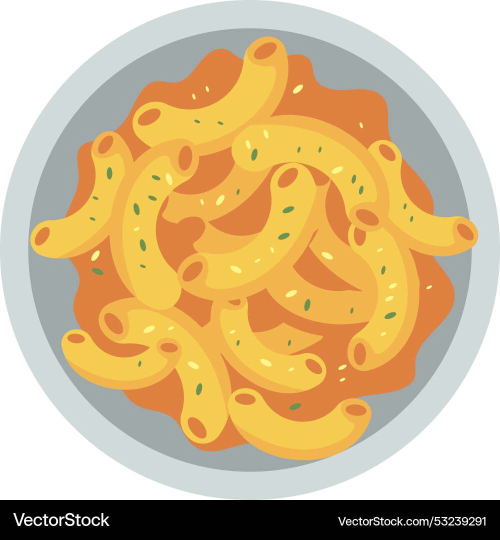 Pasta mac and cheese Royalty Free Vector Image