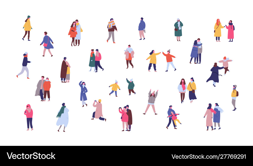 Walking Pedestrian Vector Images (over 5,800)