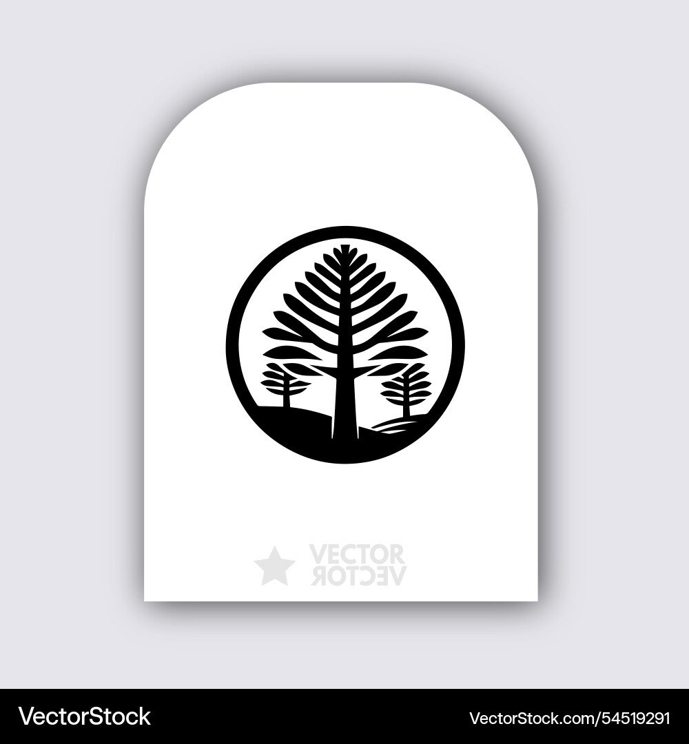 Pine tree icon celebration logo Royalty Free Vector Image