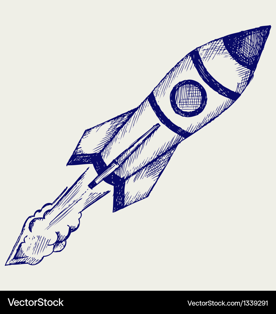 Retro rocket Royalty Free Vector Image - VectorStock