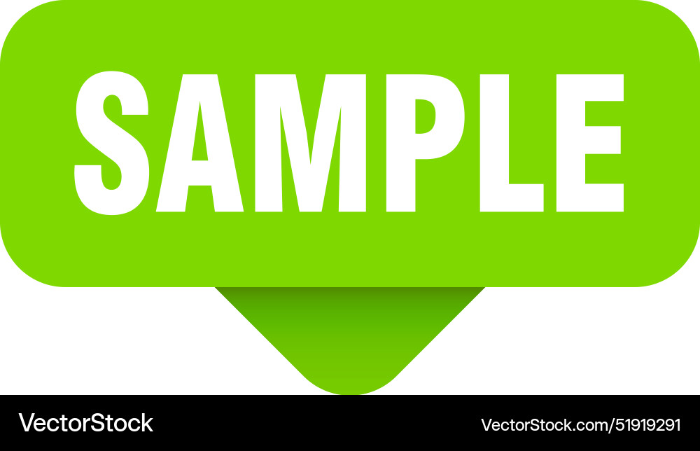Sample sticker sample sign on transparent Vector Image