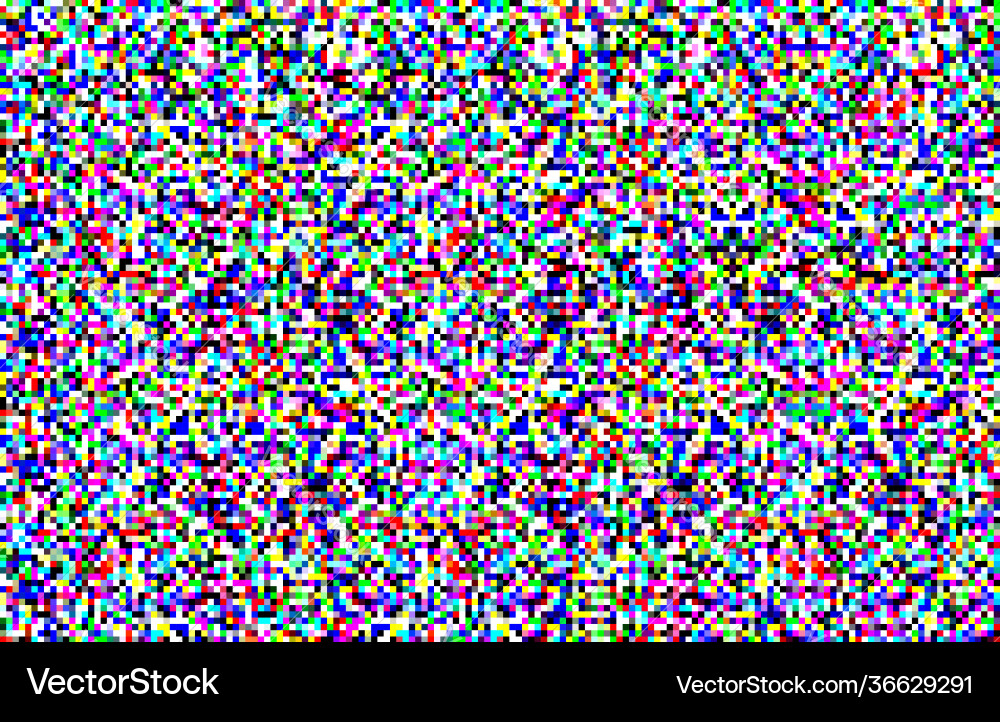 Signal loss glitch with digital noise background Vector Image
