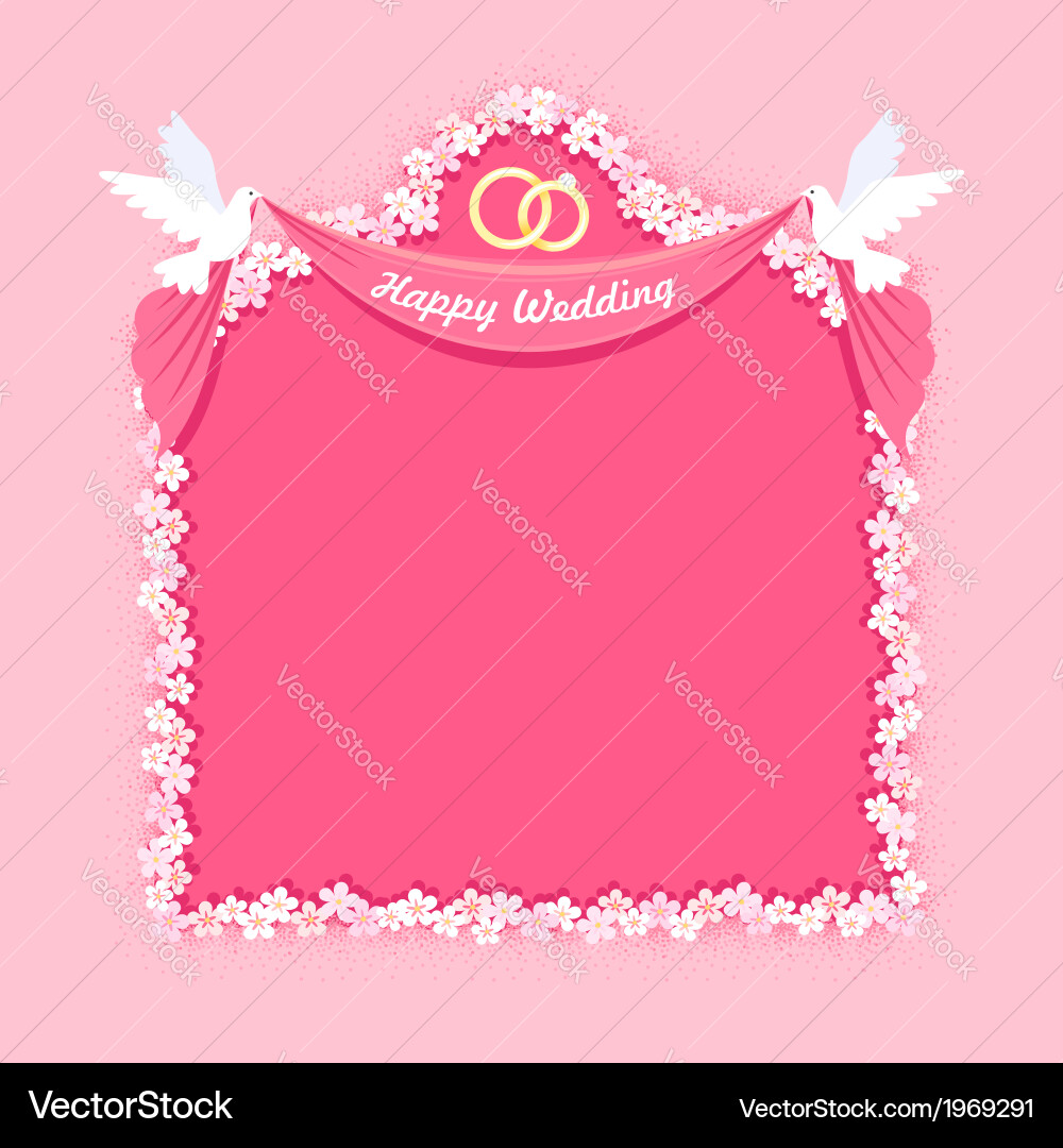 Wedding frame Royalty Free Vector Image - VectorStock