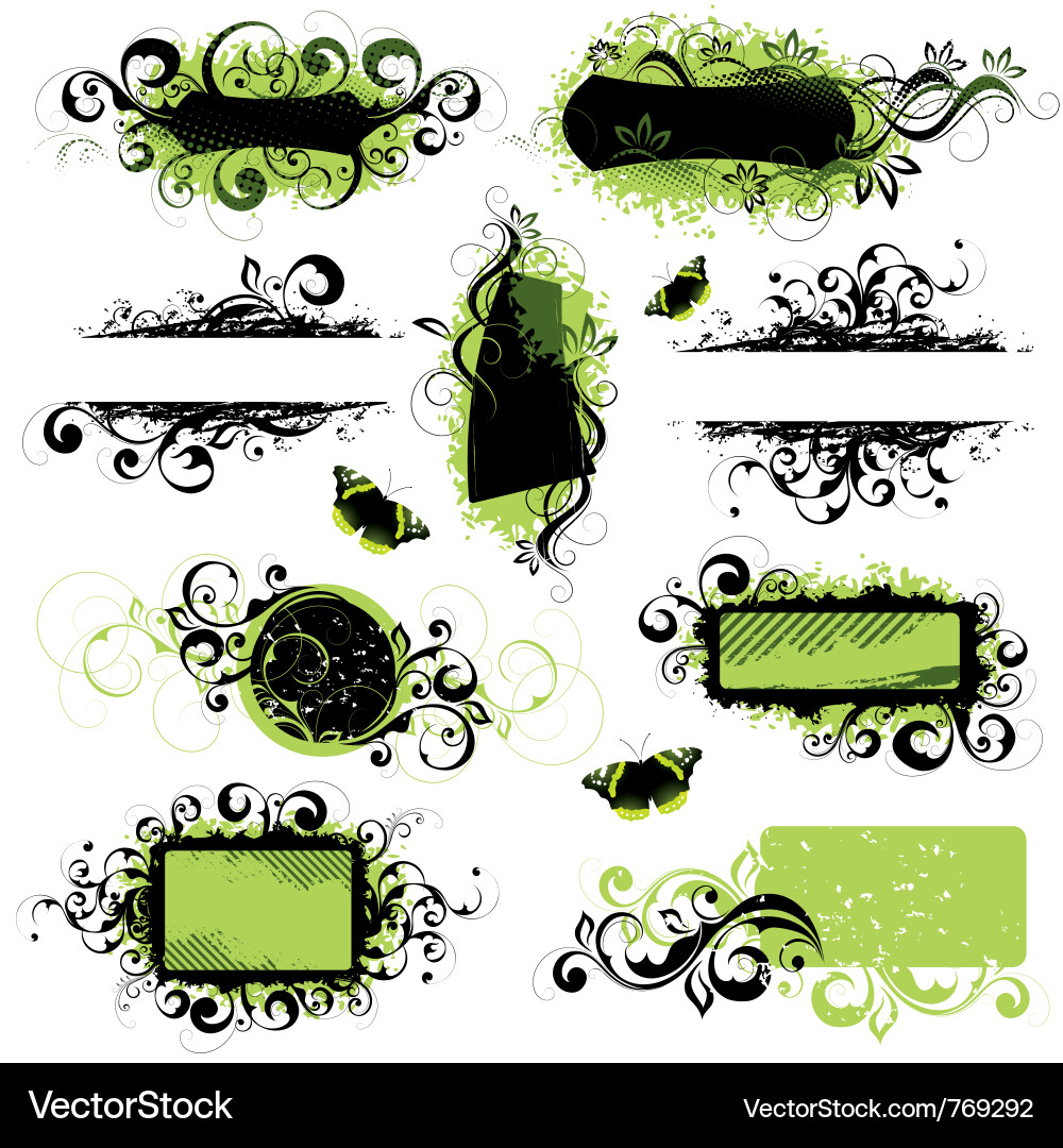 Decorative elements Royalty Free Vector Image - VectorStock