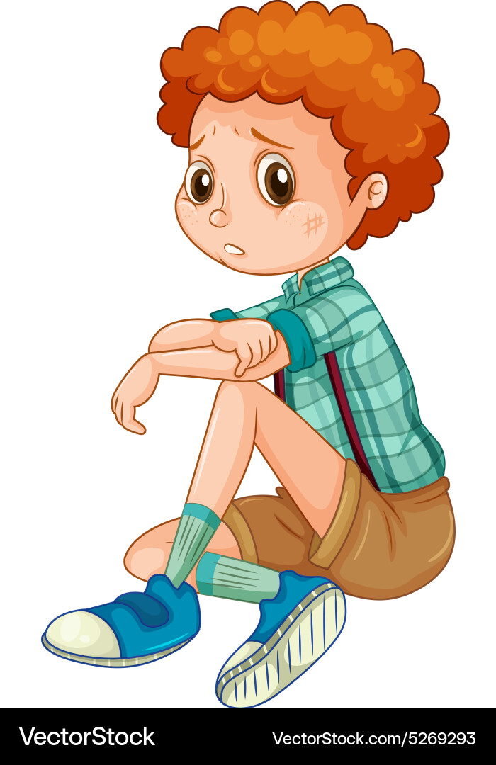 Abused boy Royalty Free Vector Image - VectorStock