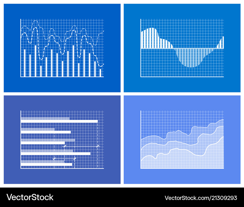 Business Chart Set - Data Visualization – Royalty-Free Vector | VectorStock