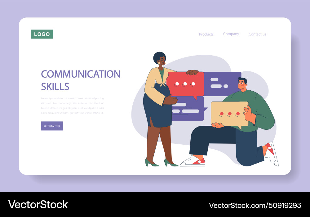 Communication skills concept Royalty Free Vector Image
