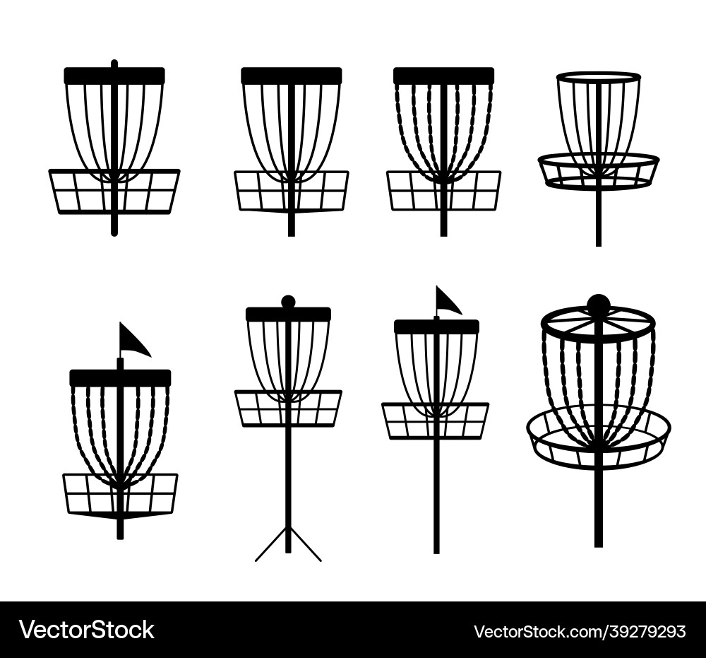 Disc golf basket icon Royalty Free Vector Image