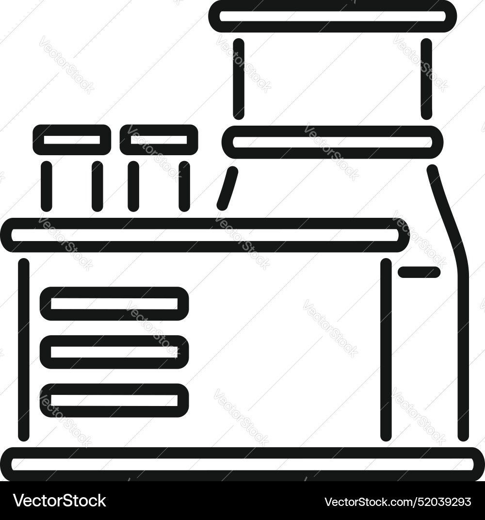 Laboratory equipment showing glass flasks Vector Image